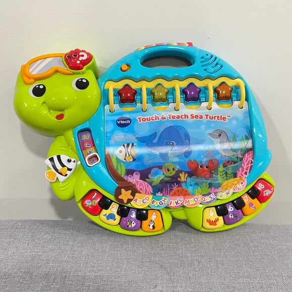vtech | Toys | Vtech Touch Teach Sea Turtle Green Musical Alphabets Toy ...